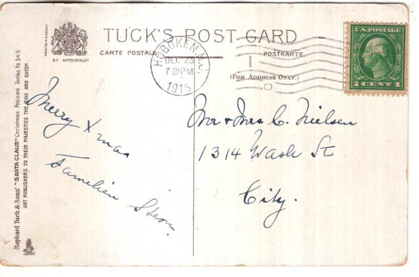 ANTIQUE CHRISTMAS Postcard (RAPHAEL TUCK) SANTA CLAUS ON SLED, TOYS ...