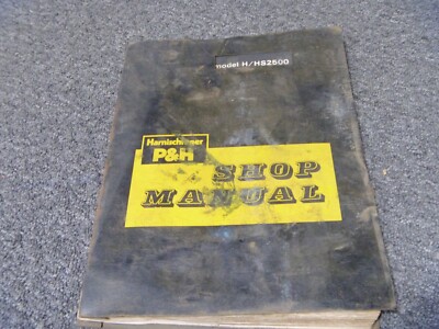 Harnischfeger P&H Century H2500 HS2500 Excavator Crane Service Repair ...