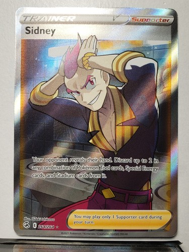 ULTRA RARE HOLO Sidney 264/264 NM / M FULL ART Fusion Strike Pokemon ...