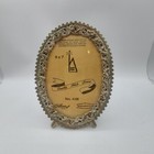 Vintage ornate 5x7 metal oval tabletop picture frame | eBay
