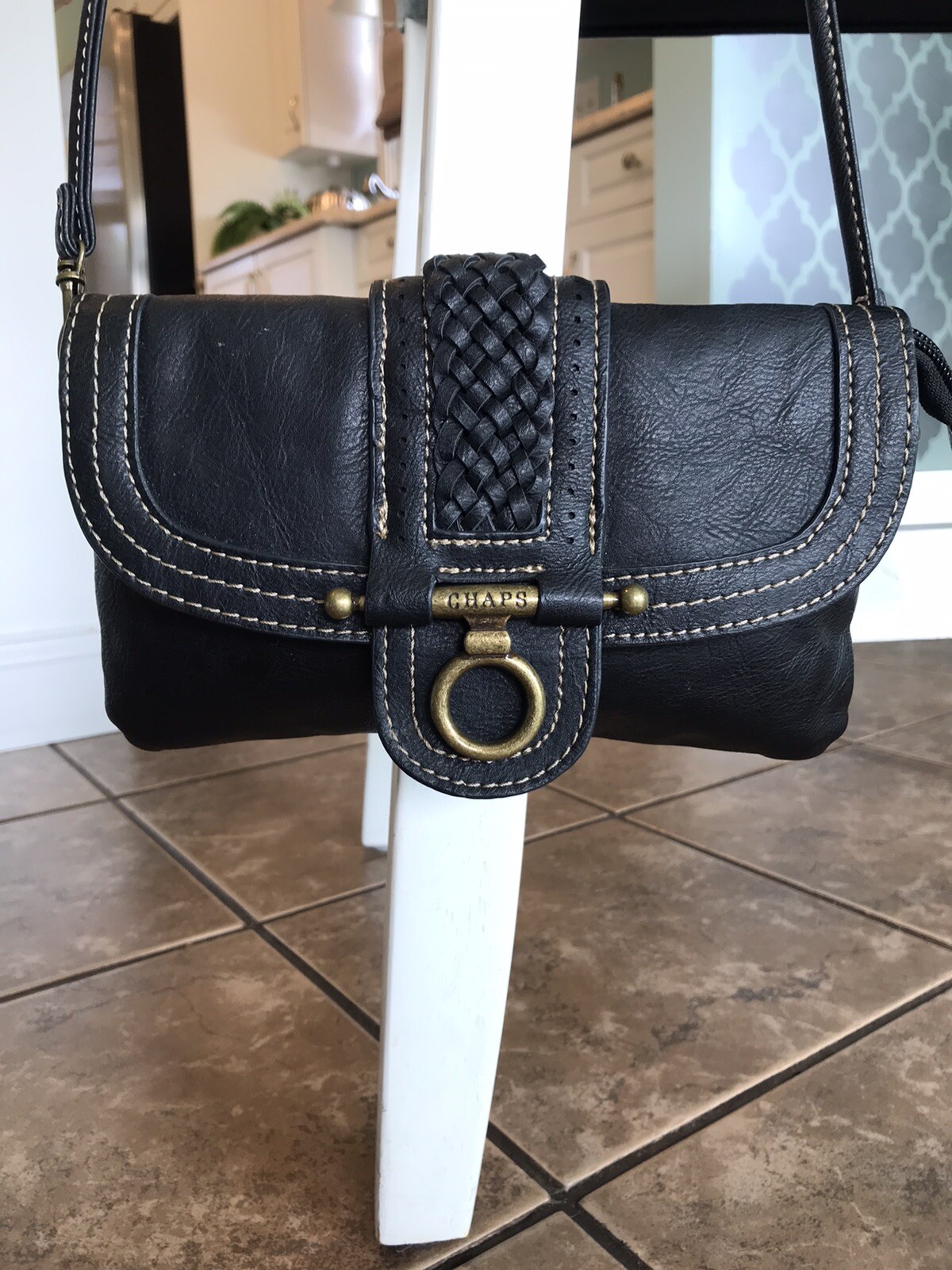 FREE SHIP! Gorgeous Chaps Cross Body Bag/Wristlet *More Photos* FREE ...