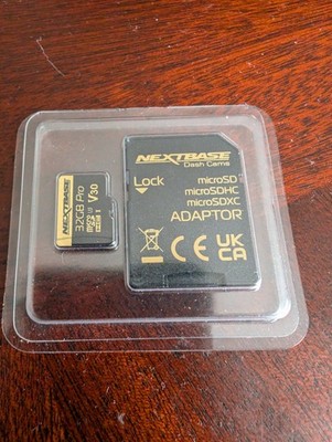 Nextbase 32GB Pro U3 High Dash Cam MicroSD Card, please read ...