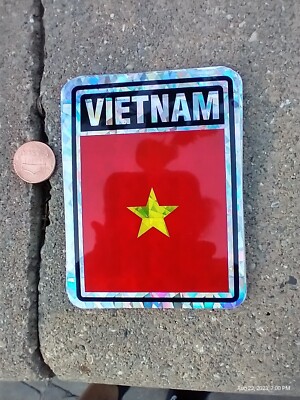 Small 4X3" Decal Sticker Reflective Foil VIETNAM VIET NAM | eBay
