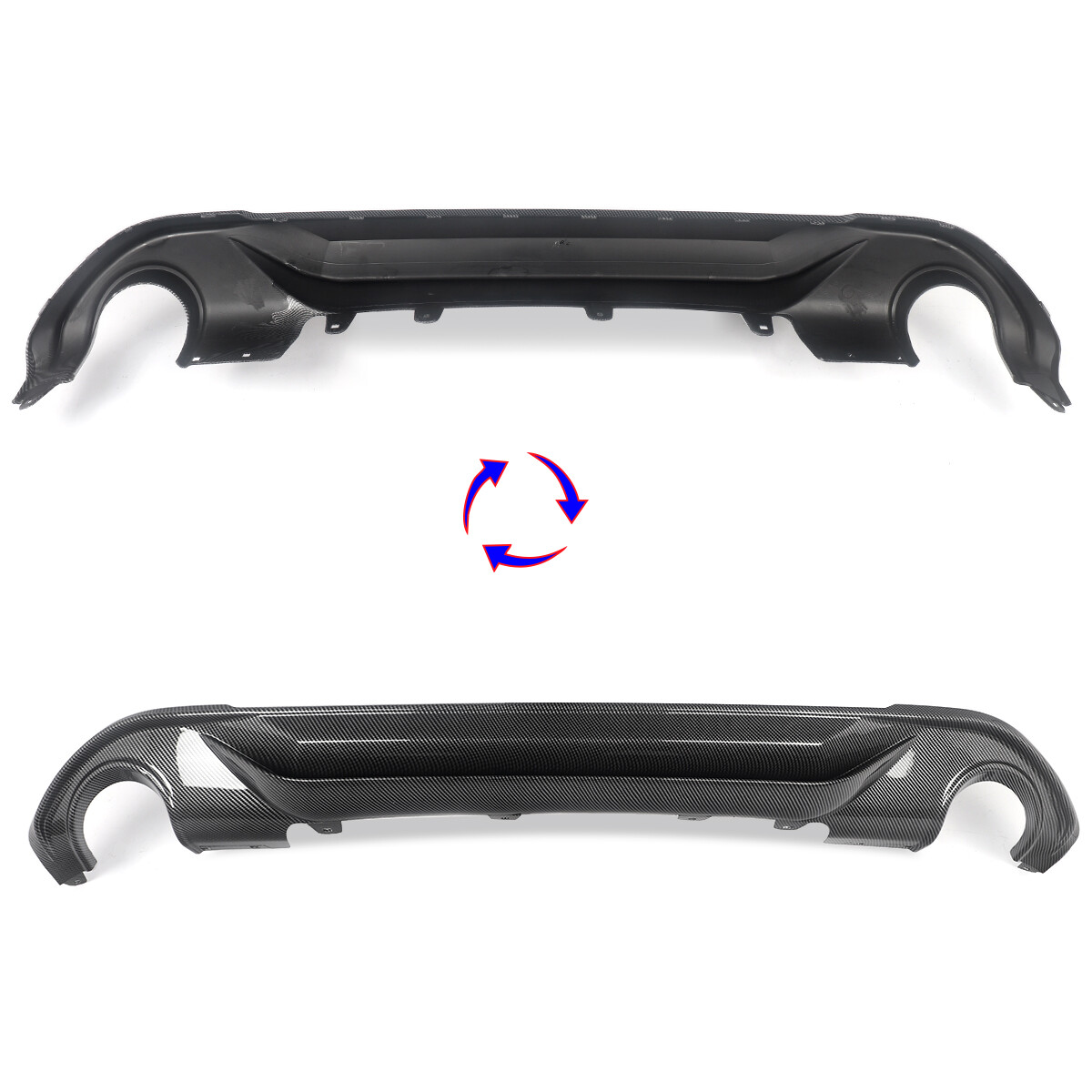 AC Style Rear Diffuser Dual Exhaust For BMW F48 F49 X1 2016-21 Carbon ...