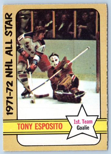TONY ESPOSITO ALL-STAR (WITH VIC HADFIELD) 1972-73 O-PEE-CHEE NO 226 ...