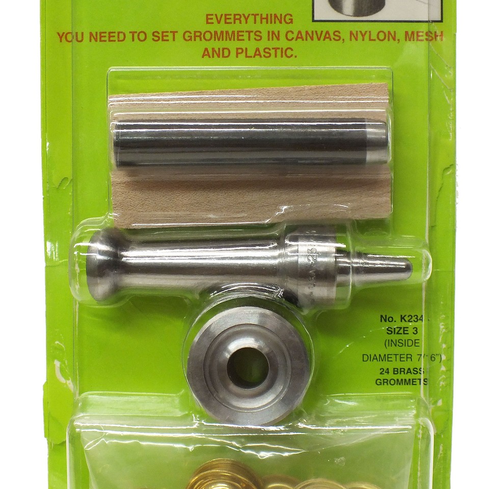 Set-it-yourself Grommet Kit, Size 3, canvas, Nylon, Mesh, Plastic Fast ...