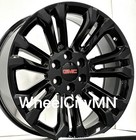 24" gloss black OE 5666 replica 84346100 rims fits GMC Sierra Yukon ...