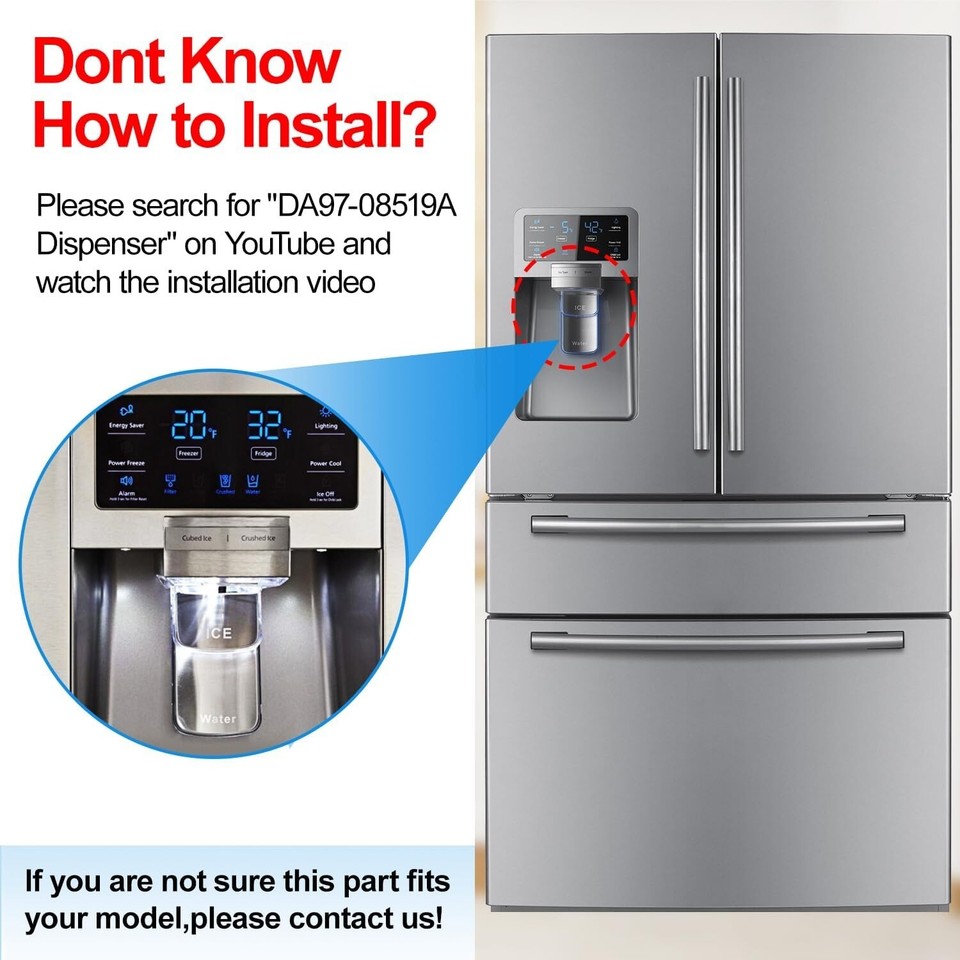 New DA97-08519A RF4287AARS Refrigerator Ice Dispenser Lever Paddle for ...