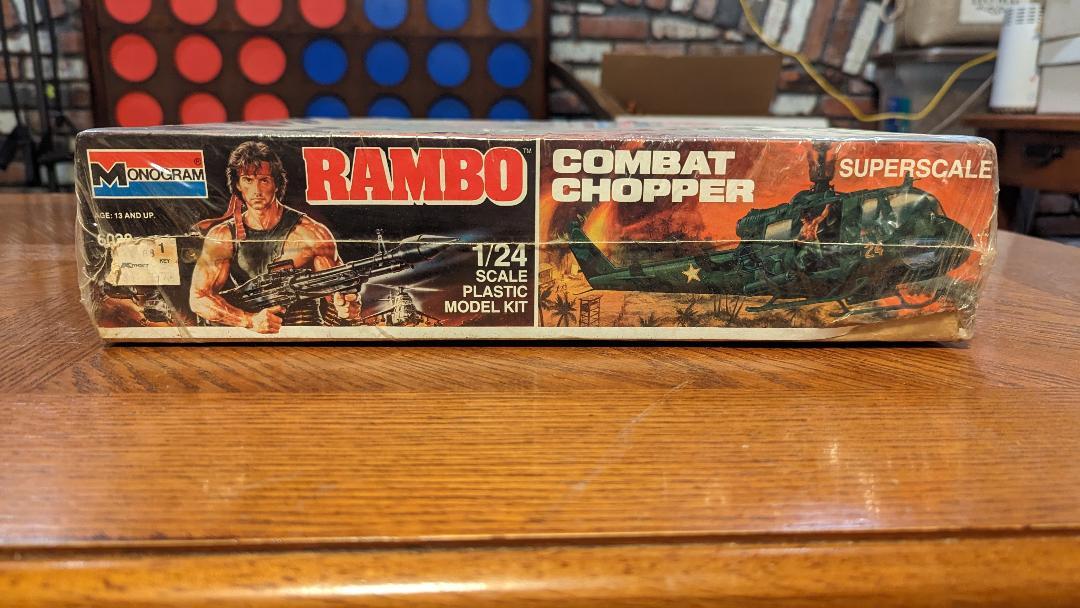 VINTAGE 1985 MONOGRAM RAMBO COMBAT CHOPPER 1:24 MODEL KIT SEALED NIB ...