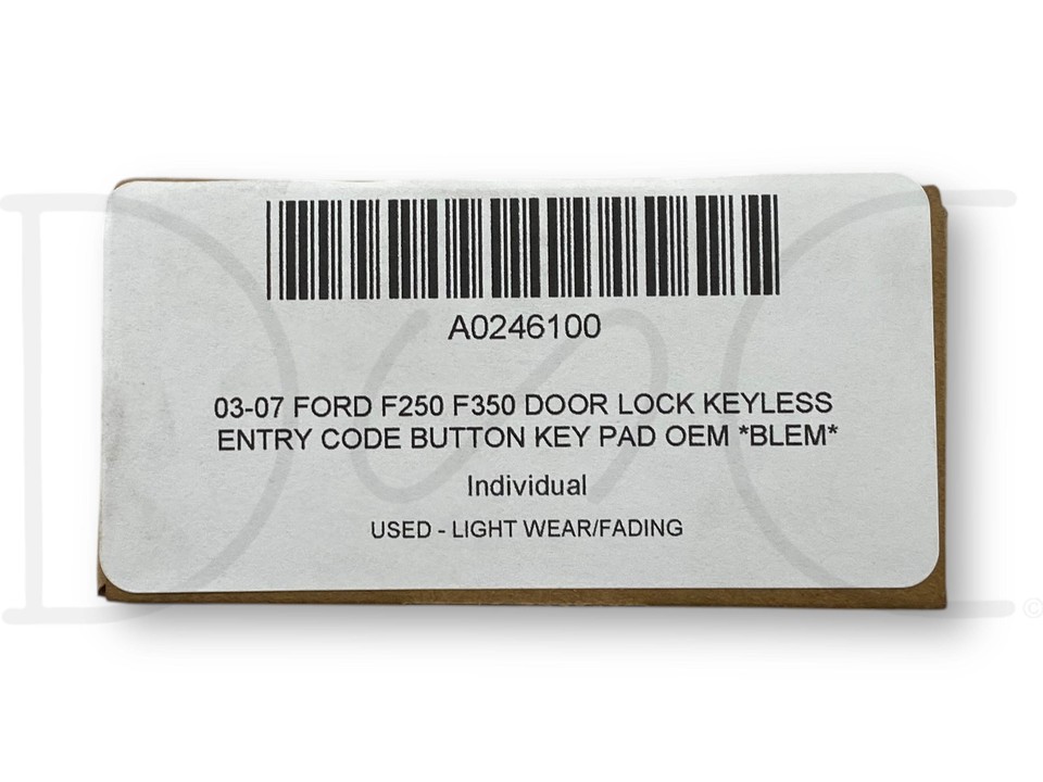 03-07 Ford F250 F350 Door Lock Keyless Entry Code Button Key Pad OEM ...