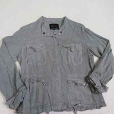 Sanctuary Women's Size M Olive Green Utility Style Field Jacket Roll ...