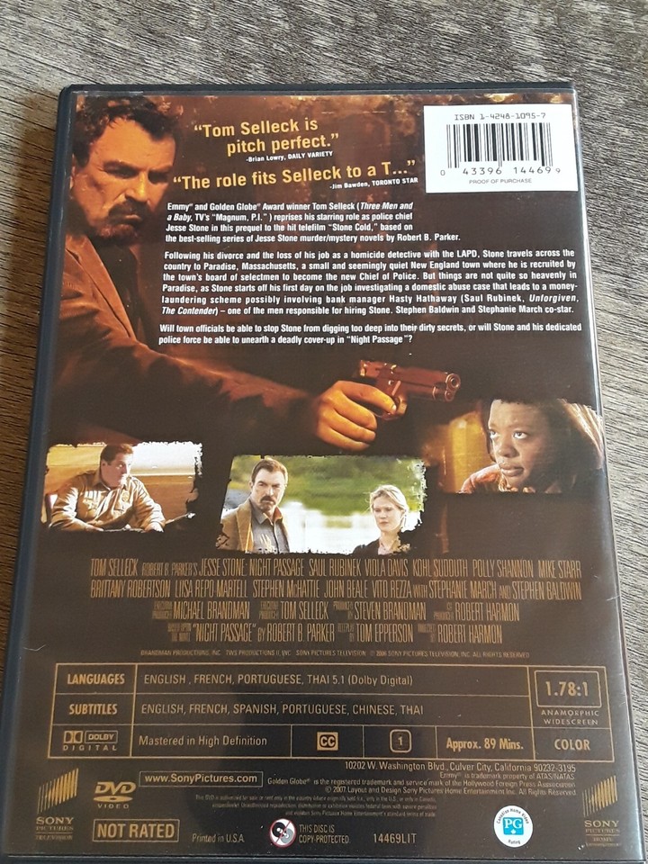 Jesse Stone - Night Passage (DVD, 2007) | eBay