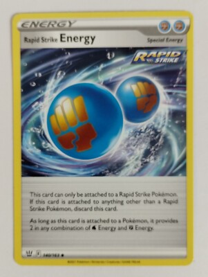 Pokemon TCG Special Energy *Rapid Strike Energy* 140/163 Battle Styles ...