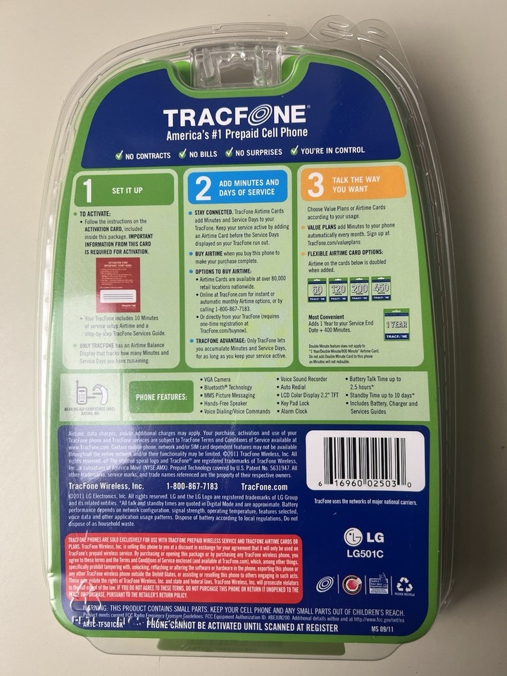 LG 501C Black QWERTY Keyboard Phone (Tracfone) | eBay