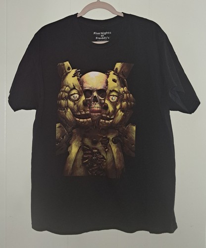 Springtrap Tee Shirt Adult XL Five Nights at Freddys Black 2023 Scott ...