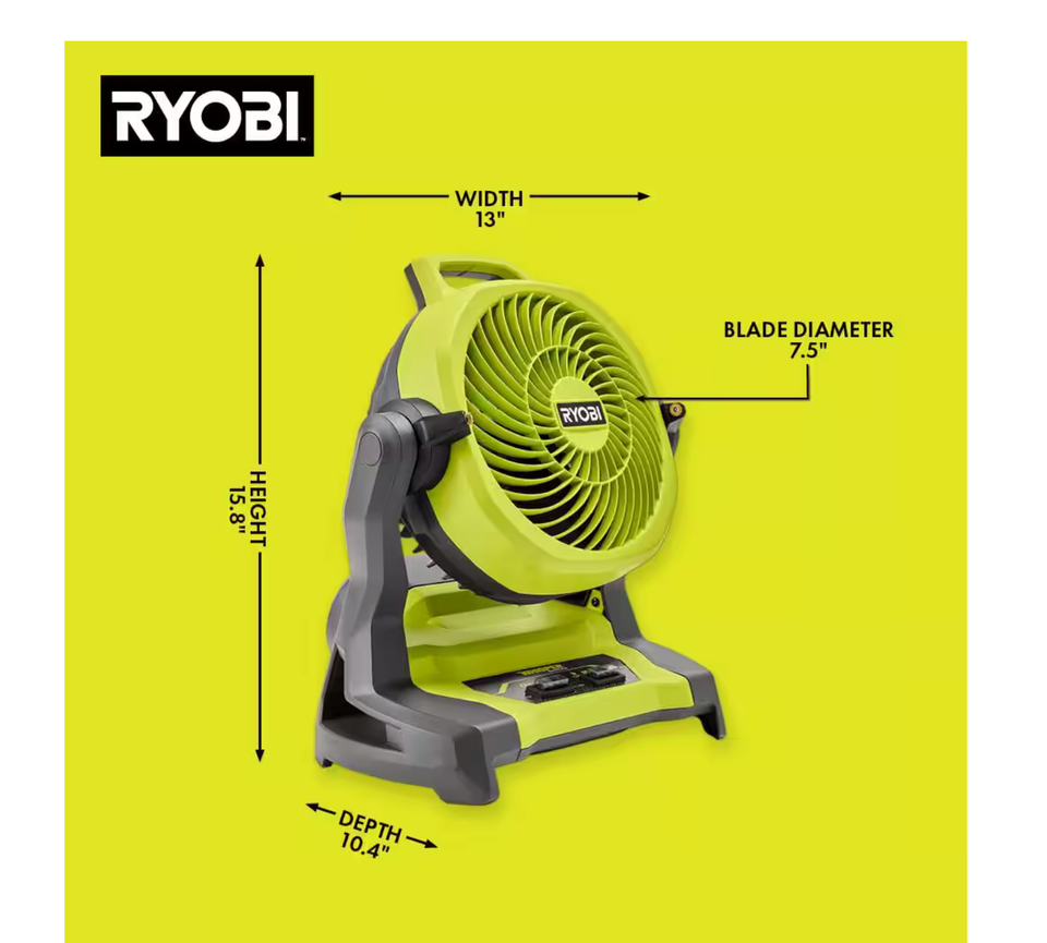 Ryobi PCL851K 18V 7.5" Bucket Top Misting Fan Puerto RICO 33287209927| eBay