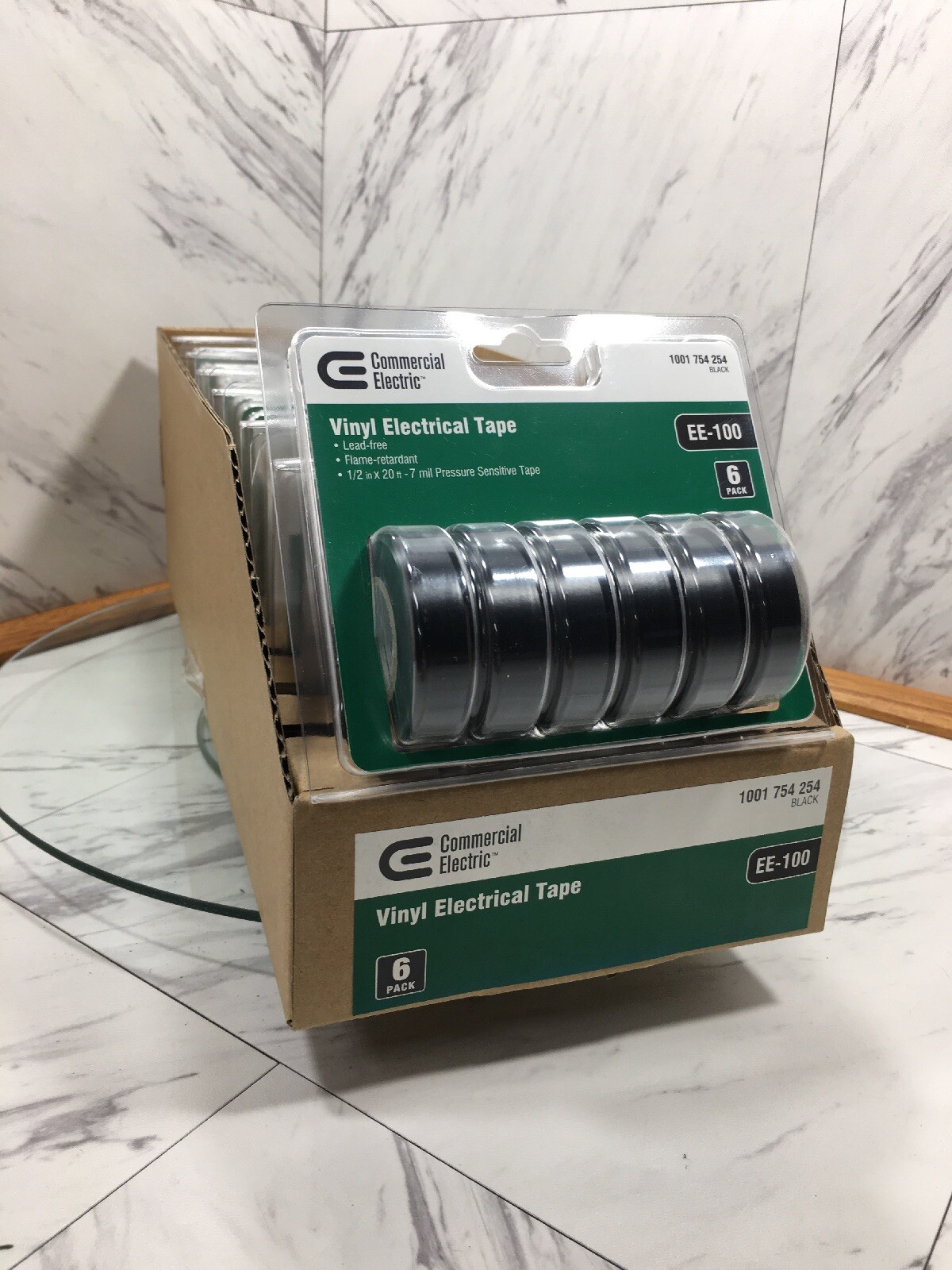 1/2 in. x 20 ft. Electrical Tape, Black UL510, CSA listed (6 ROLLS) New ...