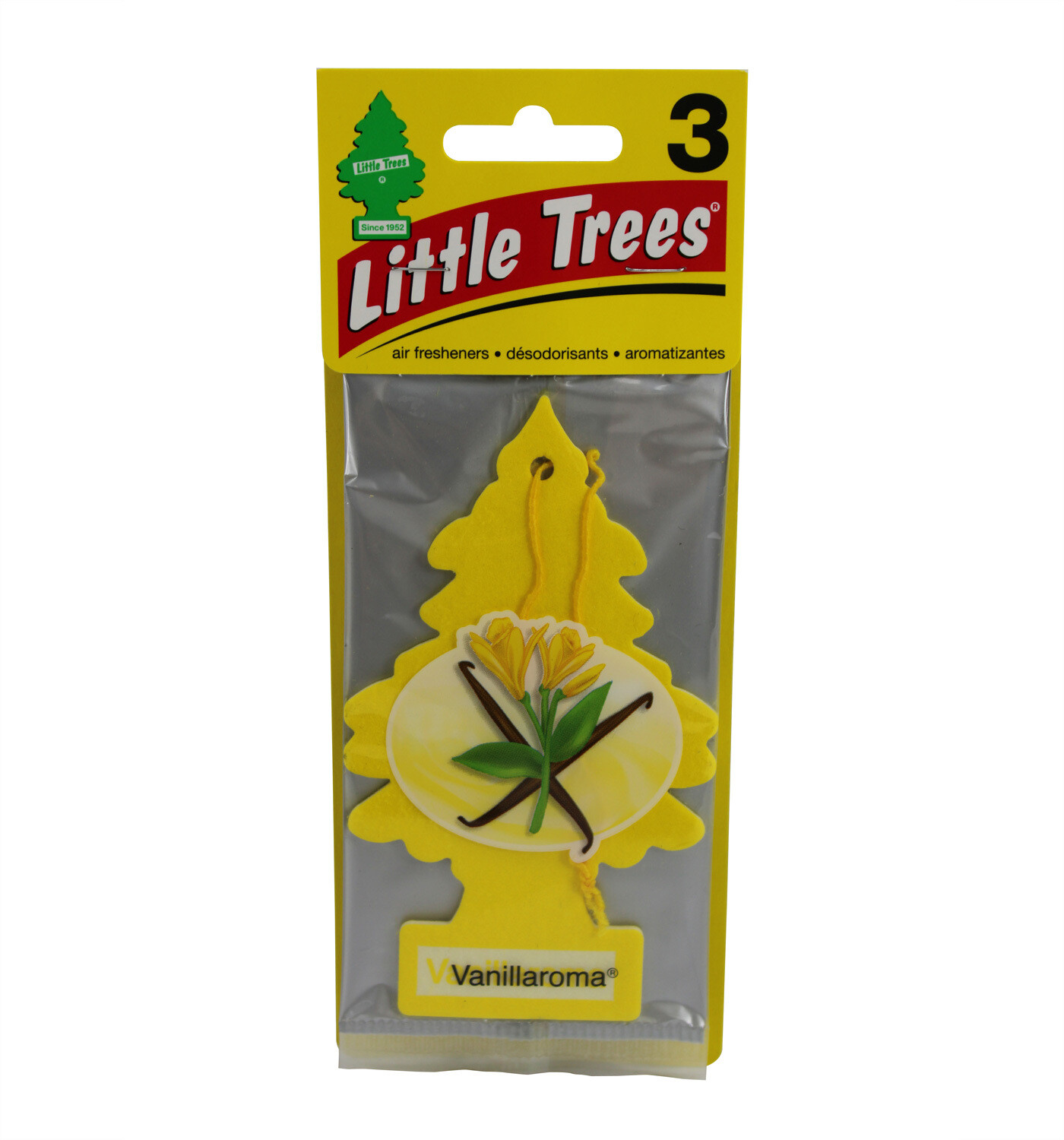Little Trees Air Freshener Trees - Vanillaroma Scent - 3 Pack #U3S ...