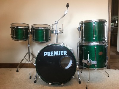 Premier Signia 5 Piece Shell Kit Emerald Green Drum Set Power Tom Sizes ...