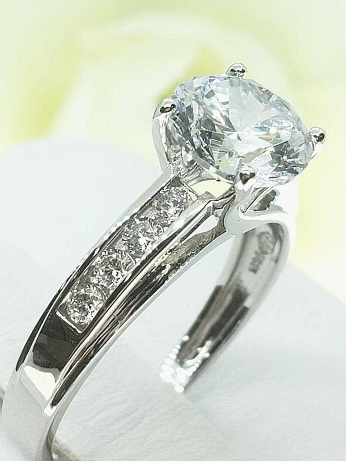 2.50 Ct 14K Solid Gold Trellis Round Engagement Wedding Propose Promise ...