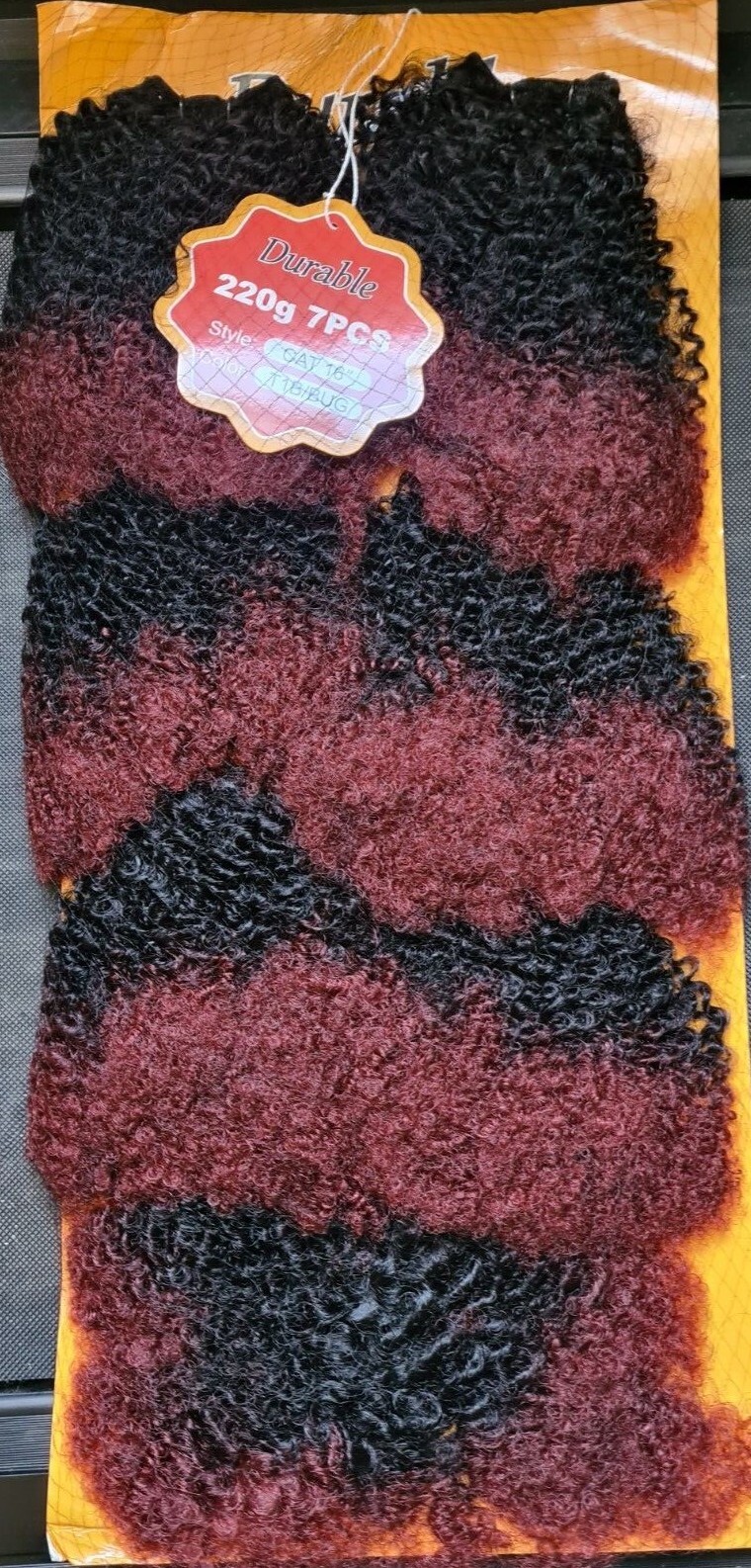 Durable Afro Kinky Weave Hair Extension with Closure 1pack Full Head 16 ...