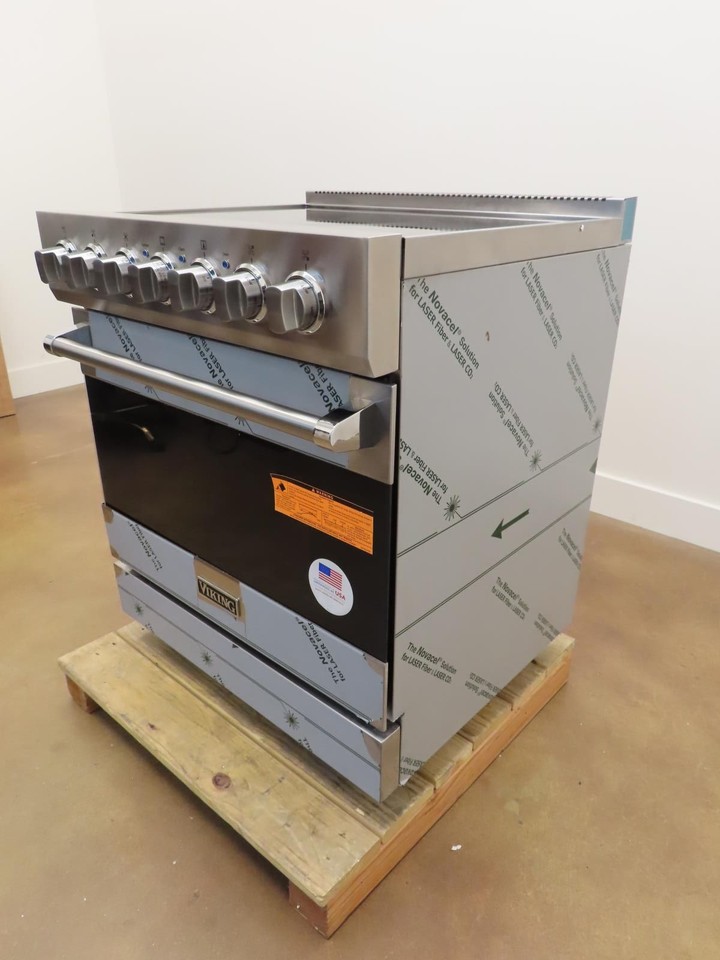 Viking 3 Series RVER33015BSS 30" Self-Clean Stainless Electric Range ...