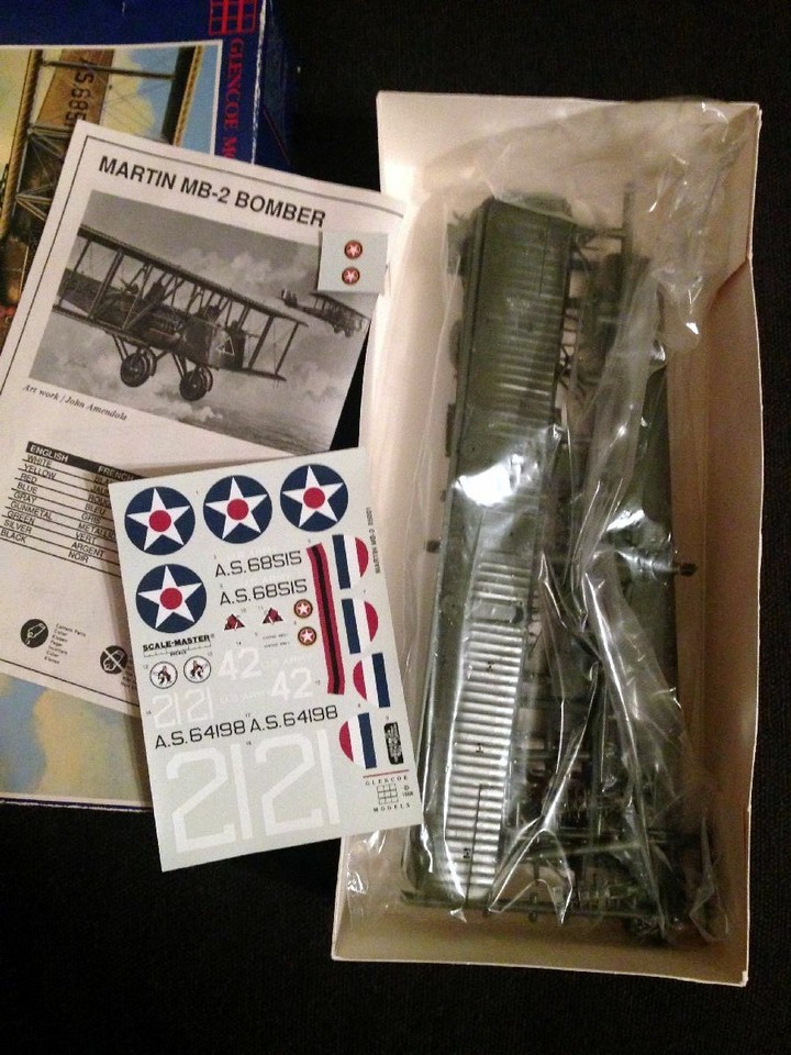 Glencoe #05001 1/74 Martin MB-2 Bomber 96th BS Vintage Model Kit | eBay