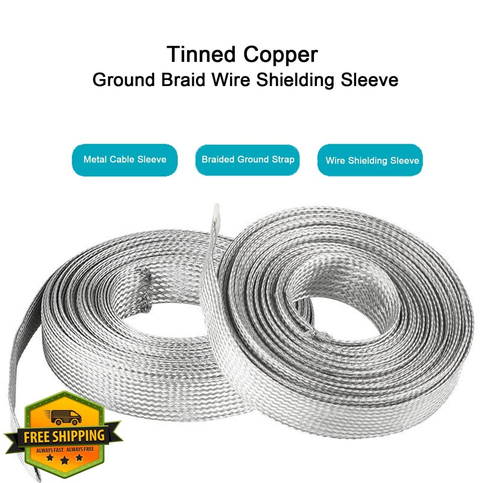 Kokey-xy Tinned Copper Braided Shielding Sleeve 3/4" W 9FT | eBay