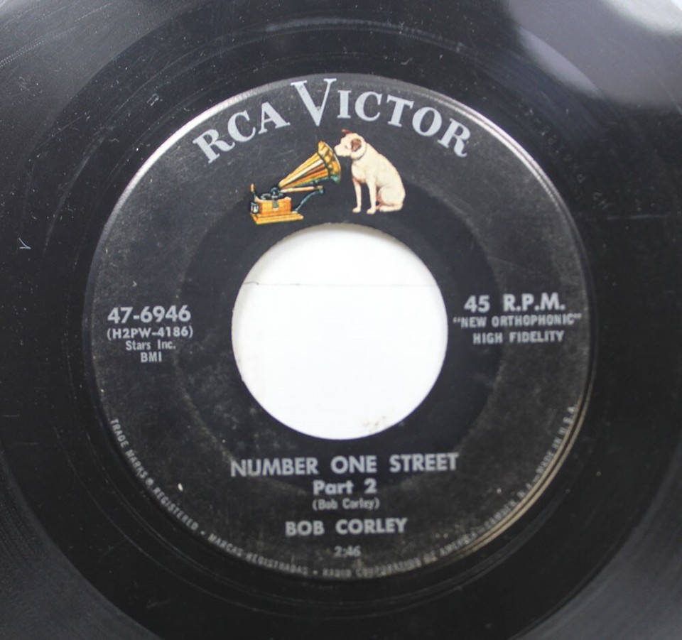 50'S & 60'S 45 Bob Corley - Number One Street / Bob Corley On Number ...
