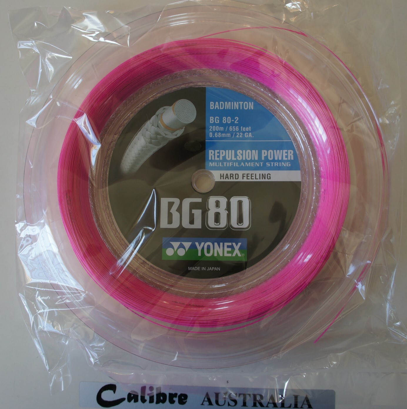 Yonex Badminton String, BG80, 200m Coil BG80-2 Neon Pink, Made in Japan ...