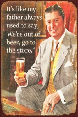 MY FATHER USED TO SAY Vintage Retro Rustic Garage Wall Décor Man Cave ...