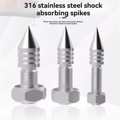 4PCS Spike Insulation Stand Pads HiFi Audio Speaker Cone Stainless ...