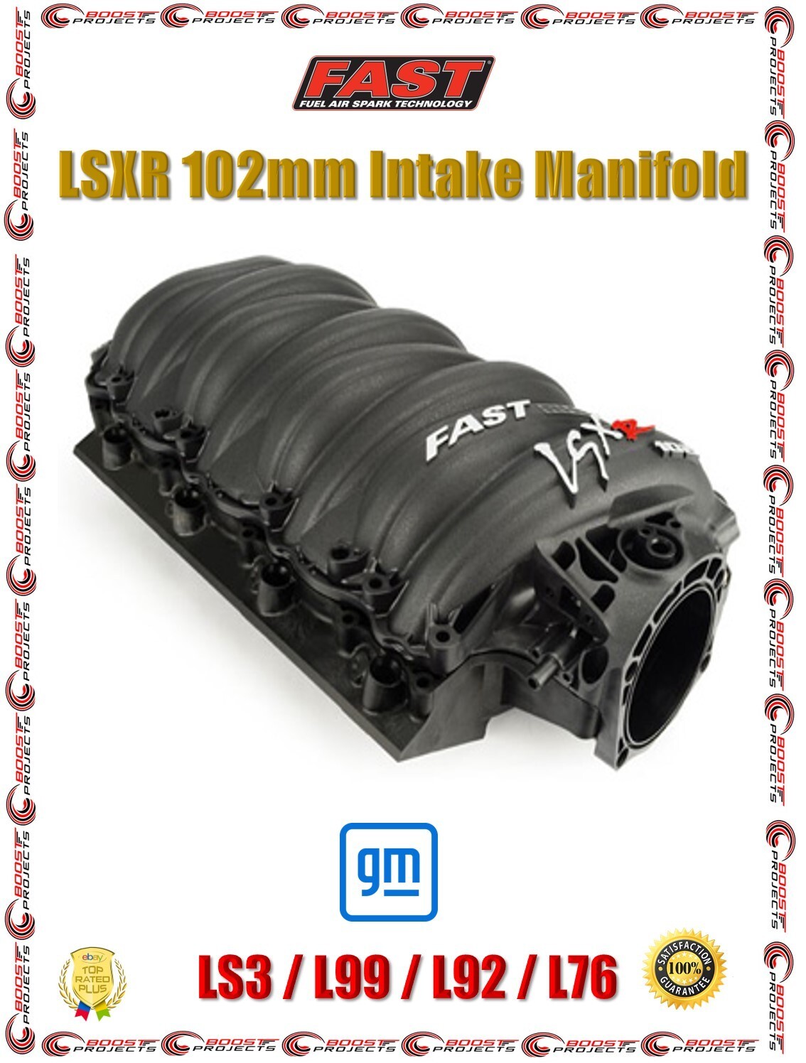 Fast LSXR 102 mm Rectangle Port Intake Manifold For GM LS3 L99 L92 L76 ...