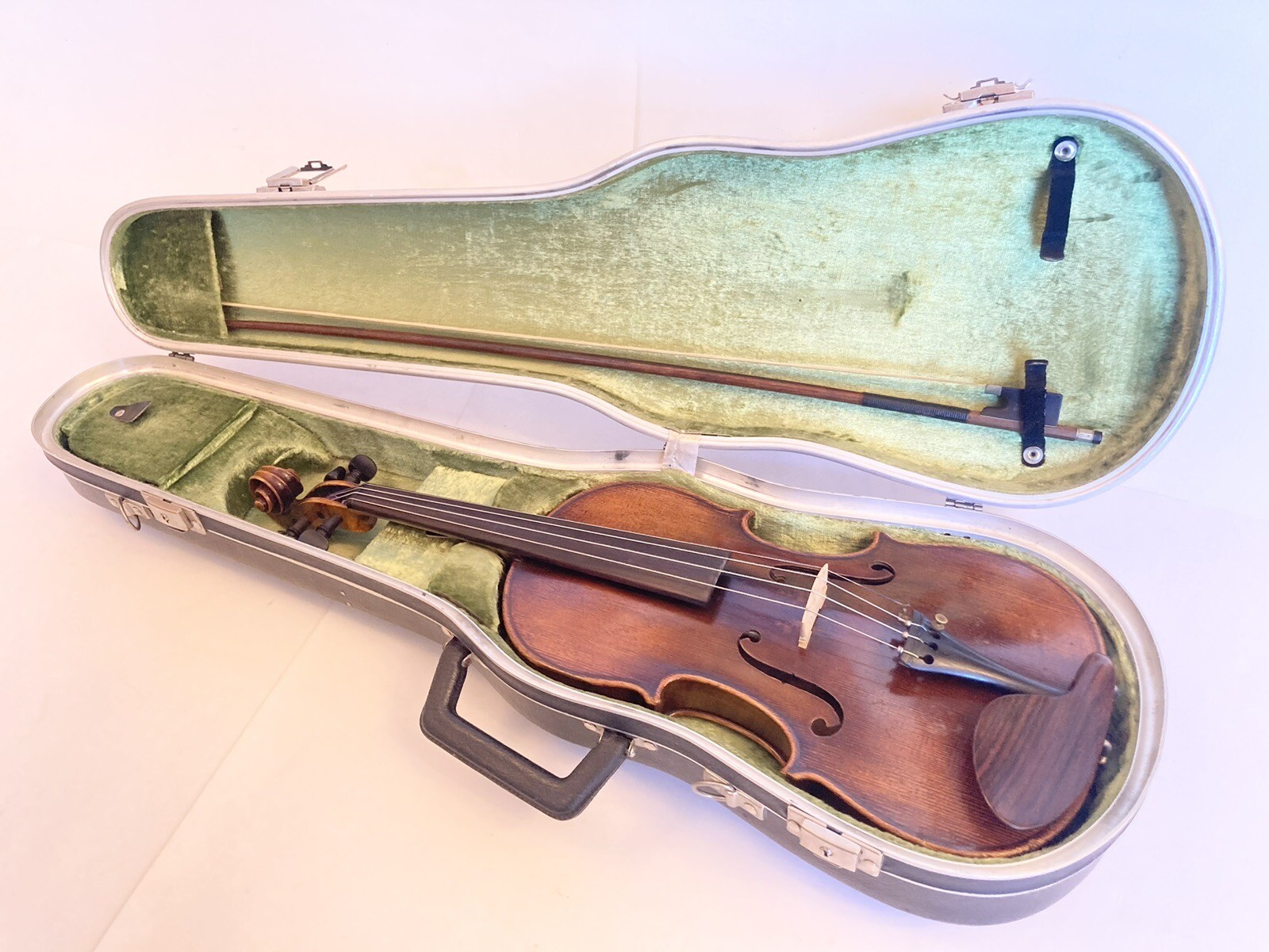 Violin Old Fiddle Vintage Antique with 2 Bows and Case Size 4/4 | eBay
