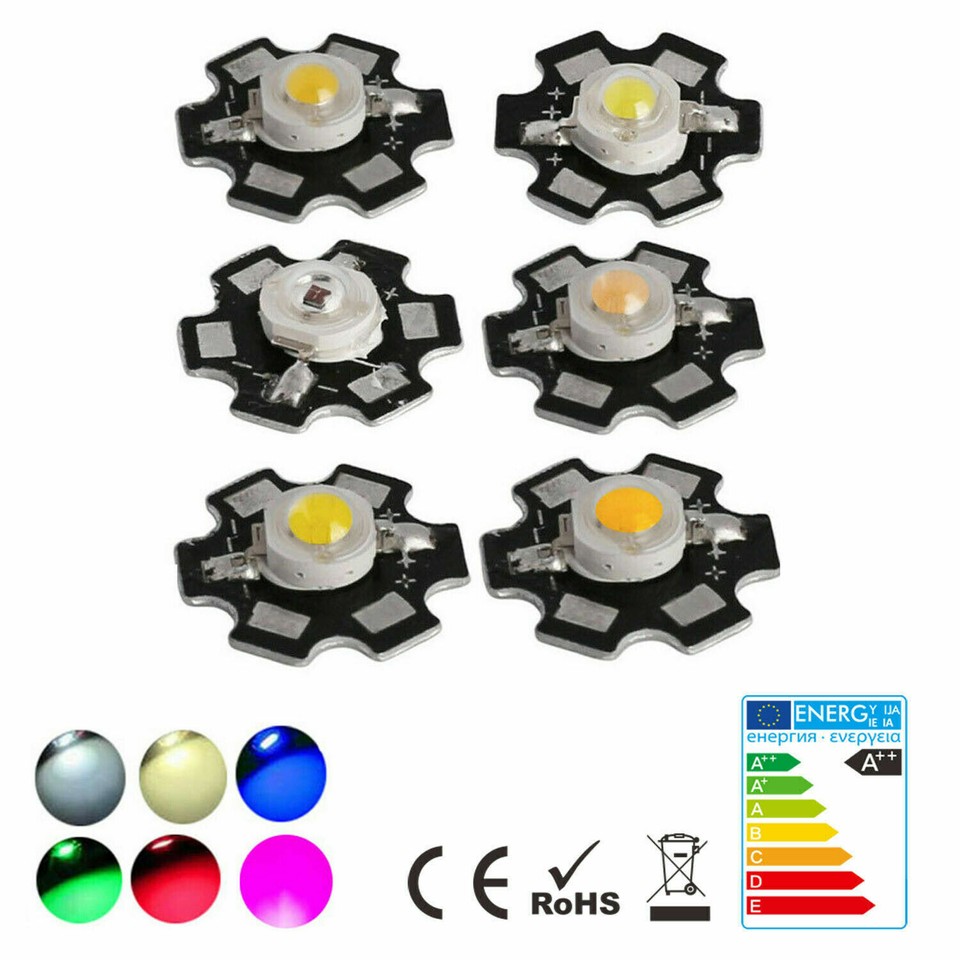 LED SMD Chip 1W 3W 5W RGB COB Warm White UV Red Blue Green High Power ...