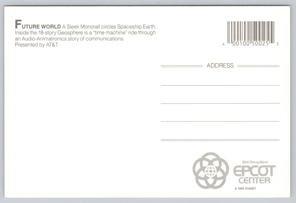 Disney Epcot Center Future World Monorail Circles Spaceship Earth ...