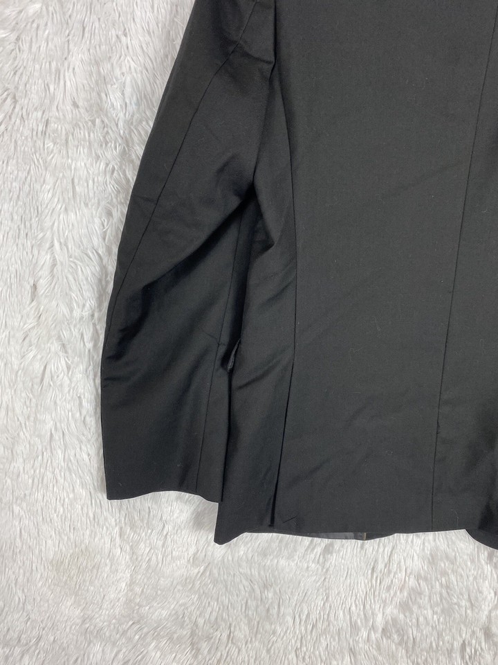 Slim Fit Suit 2 Button Solid Black AZAR MAN Flat Front Pants 32R Jacket ...