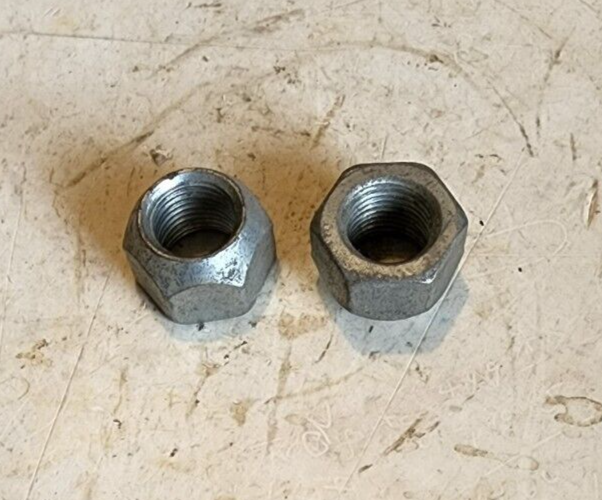 NOS 1/2"-20 Fine RH Right Hand Wheel Bolt Lug Cone Coned Nut Vintage RV ...