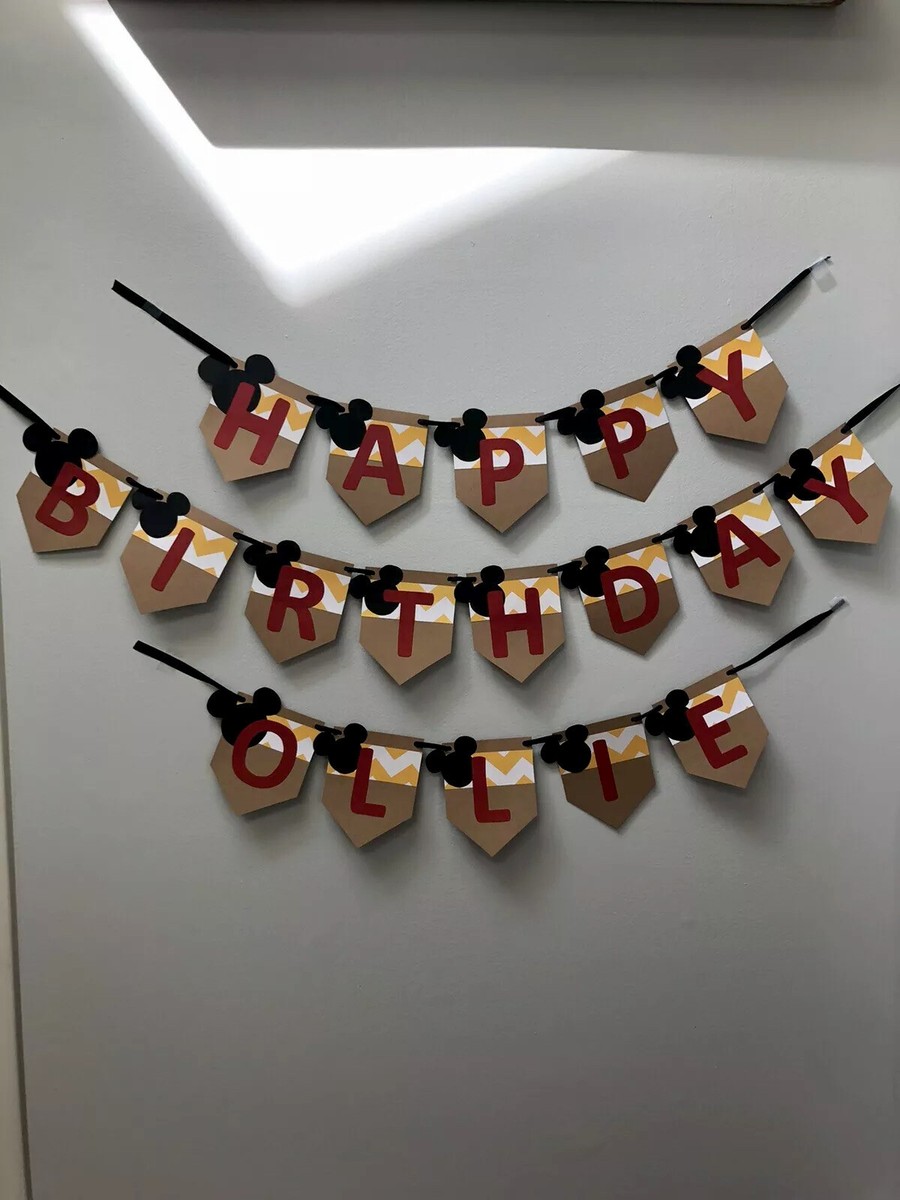 Mickey Mouse Name Banner