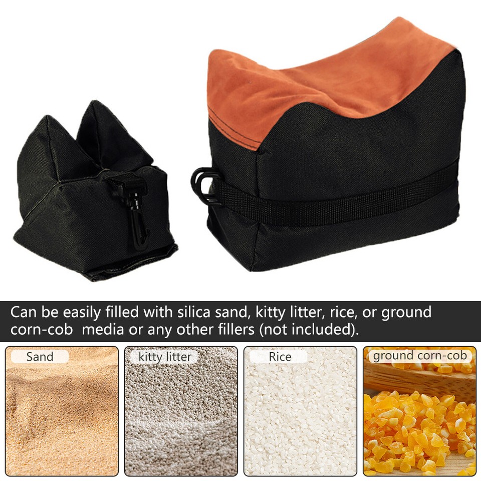 Shooting Hunting Range Sand Bag Combo Set Rifle Gun Bench Rest Stand ...