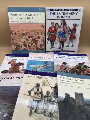 Osprey Publishing Lot Of 8 Books Fortress Men At Arms Rome Cavalry ...