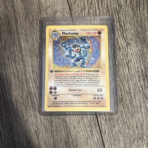 Pokémon TCG Machamp Base Set 8/102 1st Edition Holo Rare, | eBay