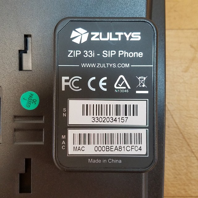10 Zultys Zip 33i IP Phone ( ZIP33I ) for sale online | eBay