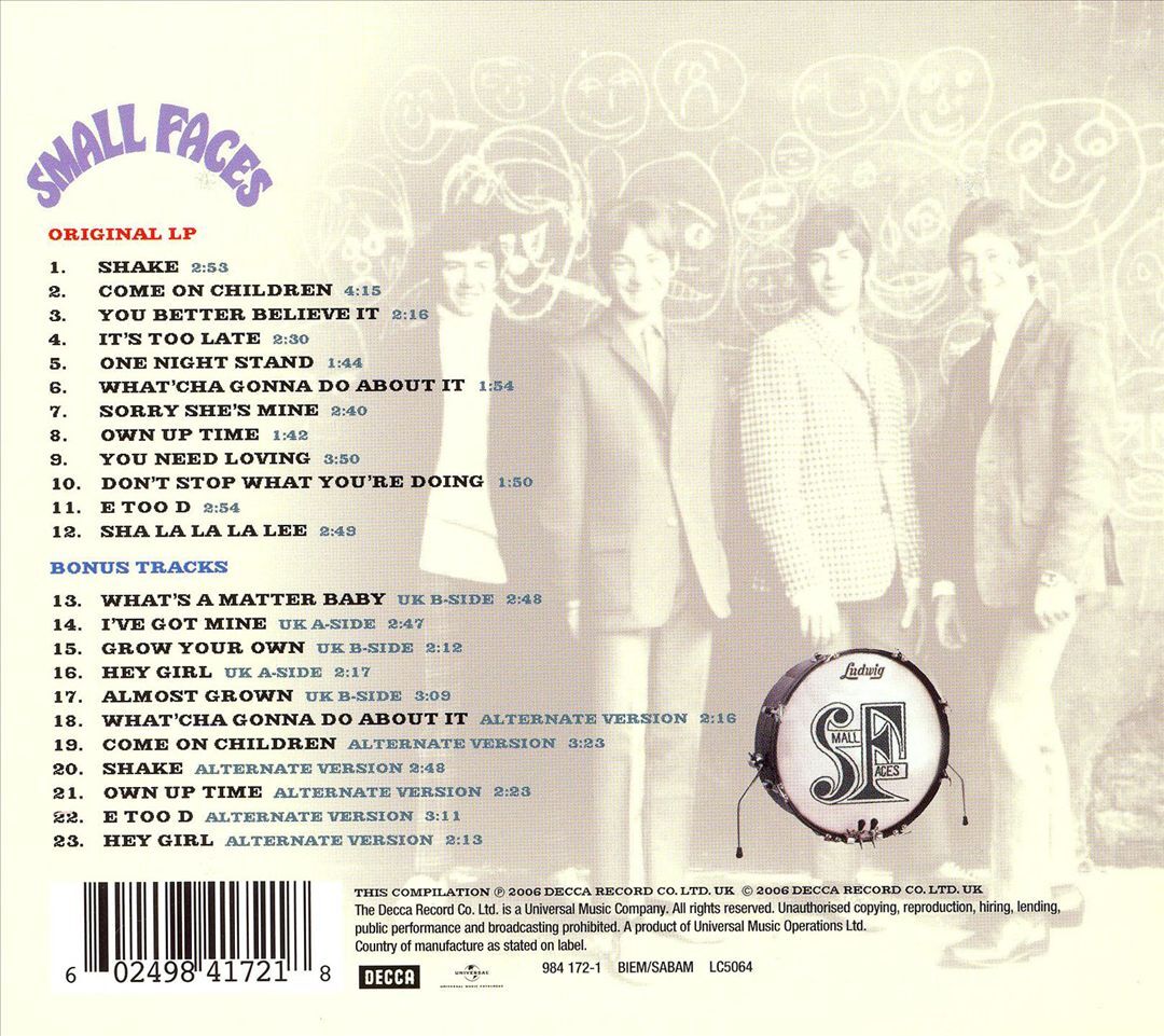 SMALL FACES SMALL FACES [40TH ANNIVERSARY EDITION] NEW CD 602498417218 ...