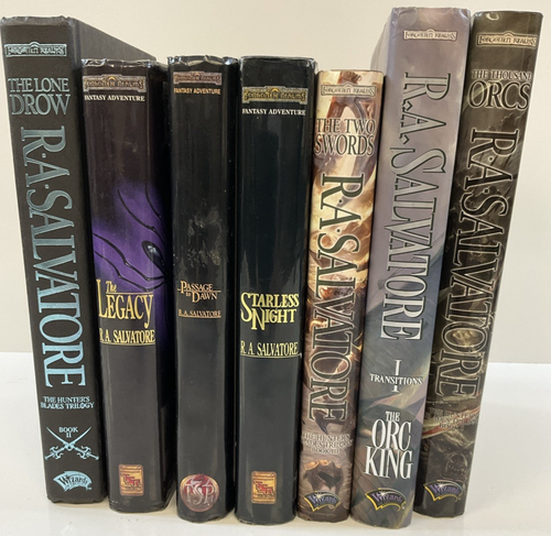 R.A. Salvatore ~Lot of 7 HC~ Forgotten Realms Fantasies (Titles in ...