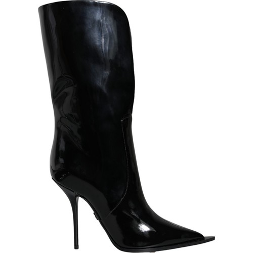 Dolce & Gabbana Chaussures Cuir Verni Noir Bottes EU37/US6.5 1500usd | eBay