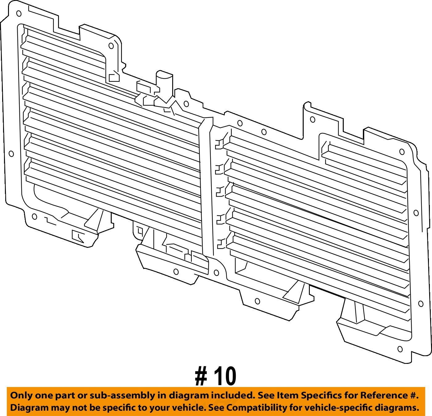 2017-2019 TAHOE YUKON FRONT GRILLE SHUTTER NEW GM # 84378163 | eBay
