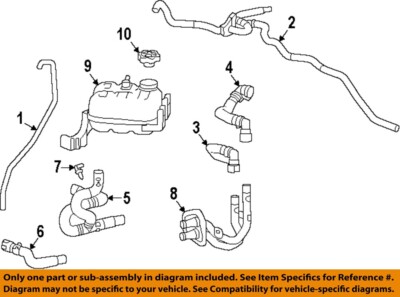 GM OEM 2019 CT6 Cooling Hoses Pipes-Inlet Hose 84435781 | eBay