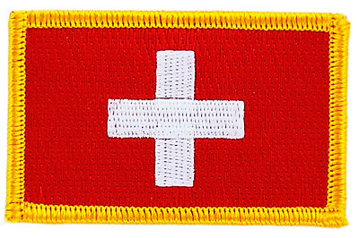 FLAG PATCH PATCHES Switzerland SWISS IRON ON COUNTRY EMBROIDERED WORLD ...