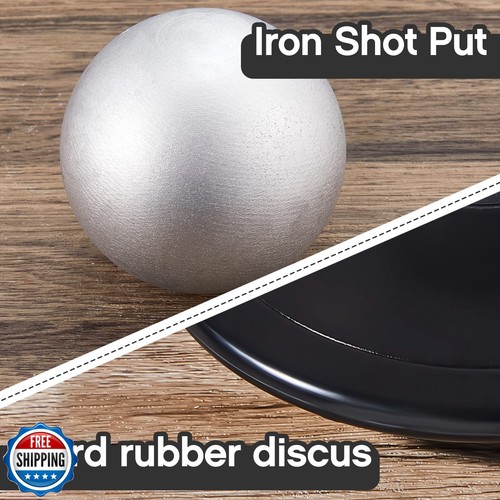 Deekin 2 Pcs Shot Put Rubber Discus 1 kg Black Ball for School Track ...